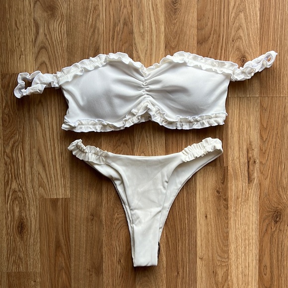 SHEIN | Swim | Nwt Shein White Swim Suit 2 Piece Bikini | Poshmark